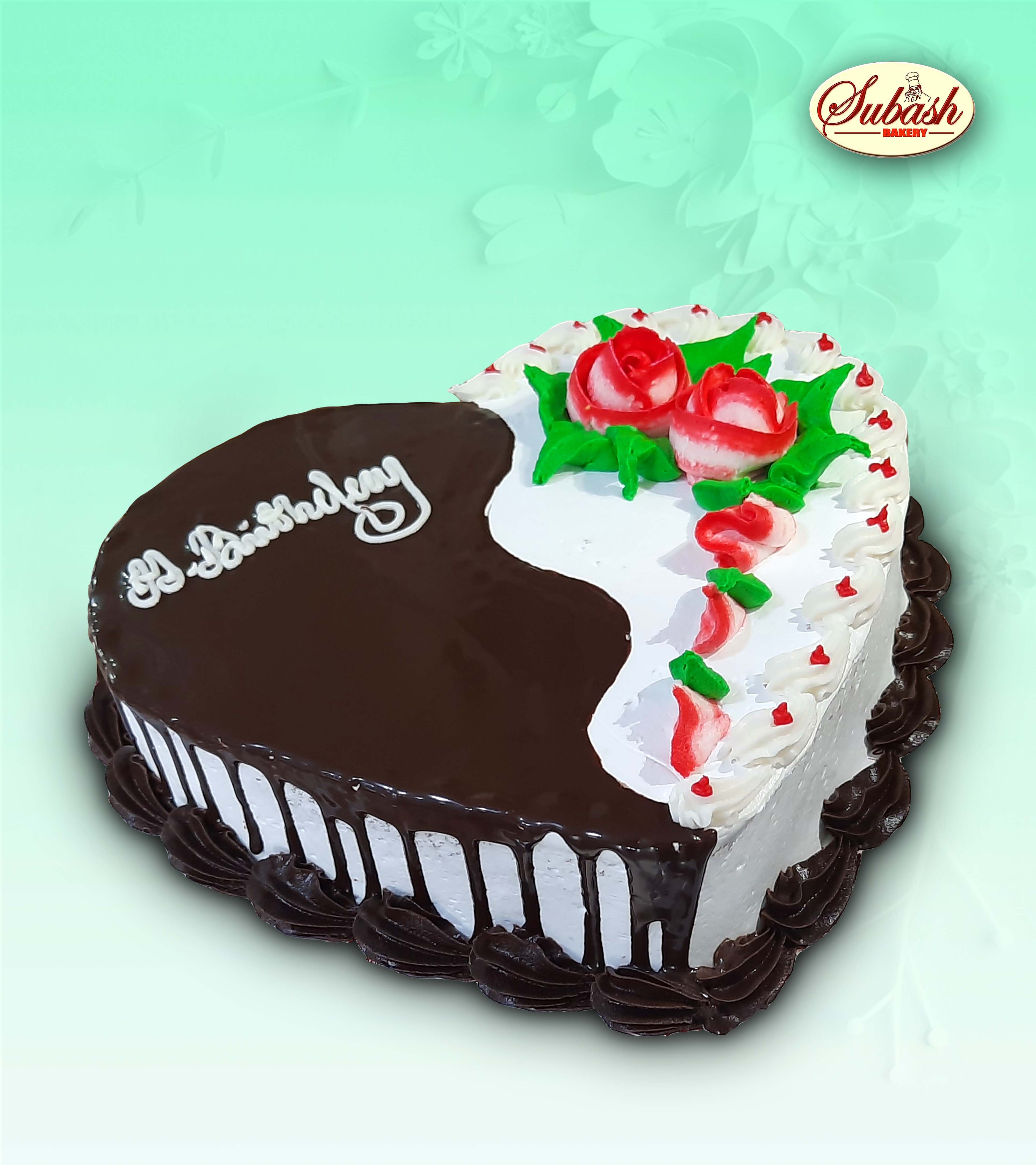 Heart Shape Birthday cake | Subash Bakery